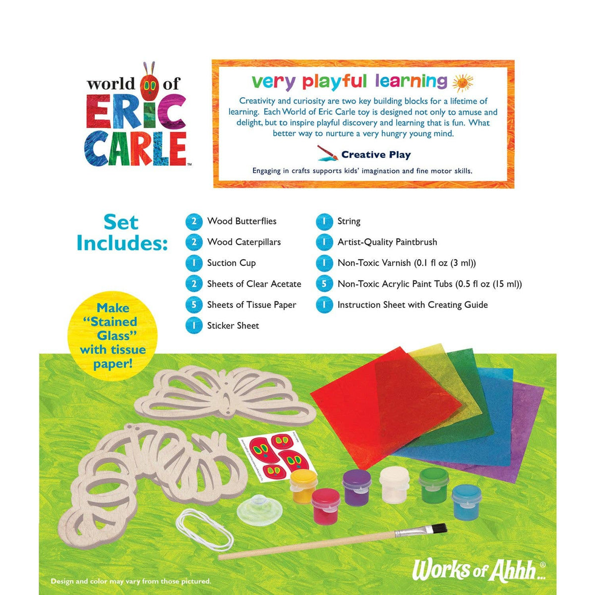 Eric Carle - Suncatcher Wood Paint Kit – Creative Carpentry of Maine